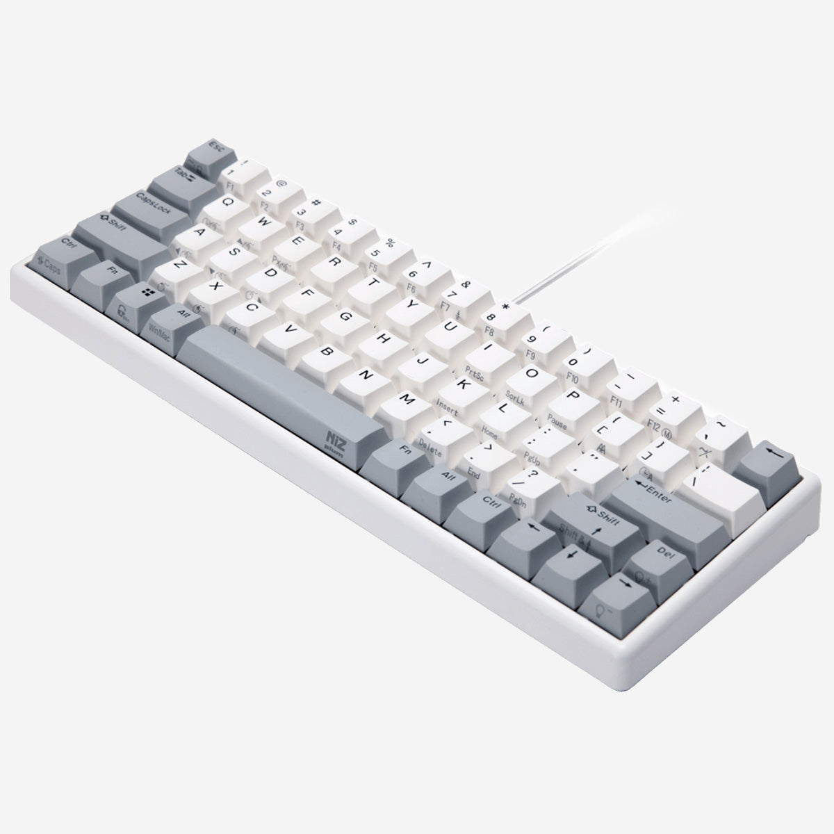 NiZ Atom66 White | 66キー コンパクト静電容量キーボード | ミニマルデザイン