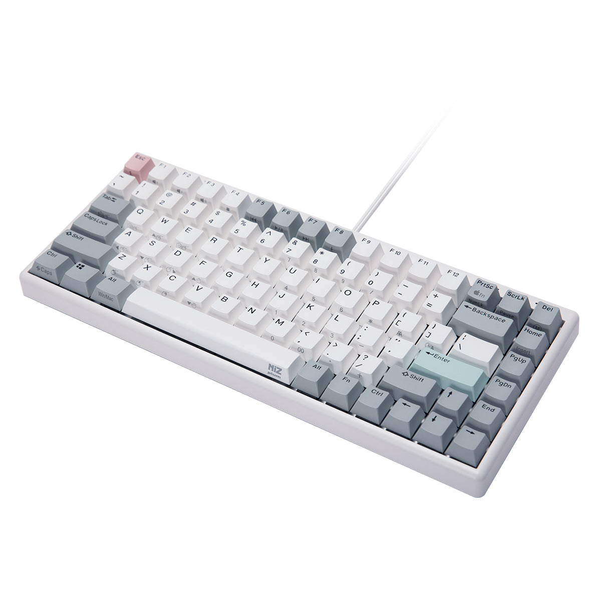 NiZ Micro84 Capacitive Contactless Keyboard Wired/Wireless White